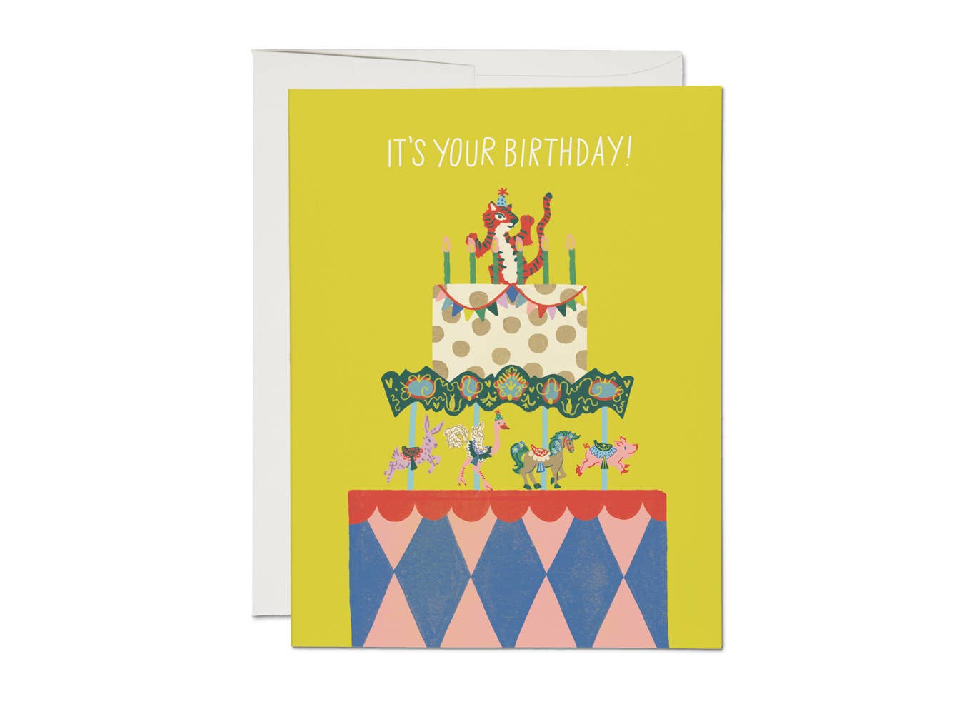 Cake Carousel birthday greeting card – Young Explorers