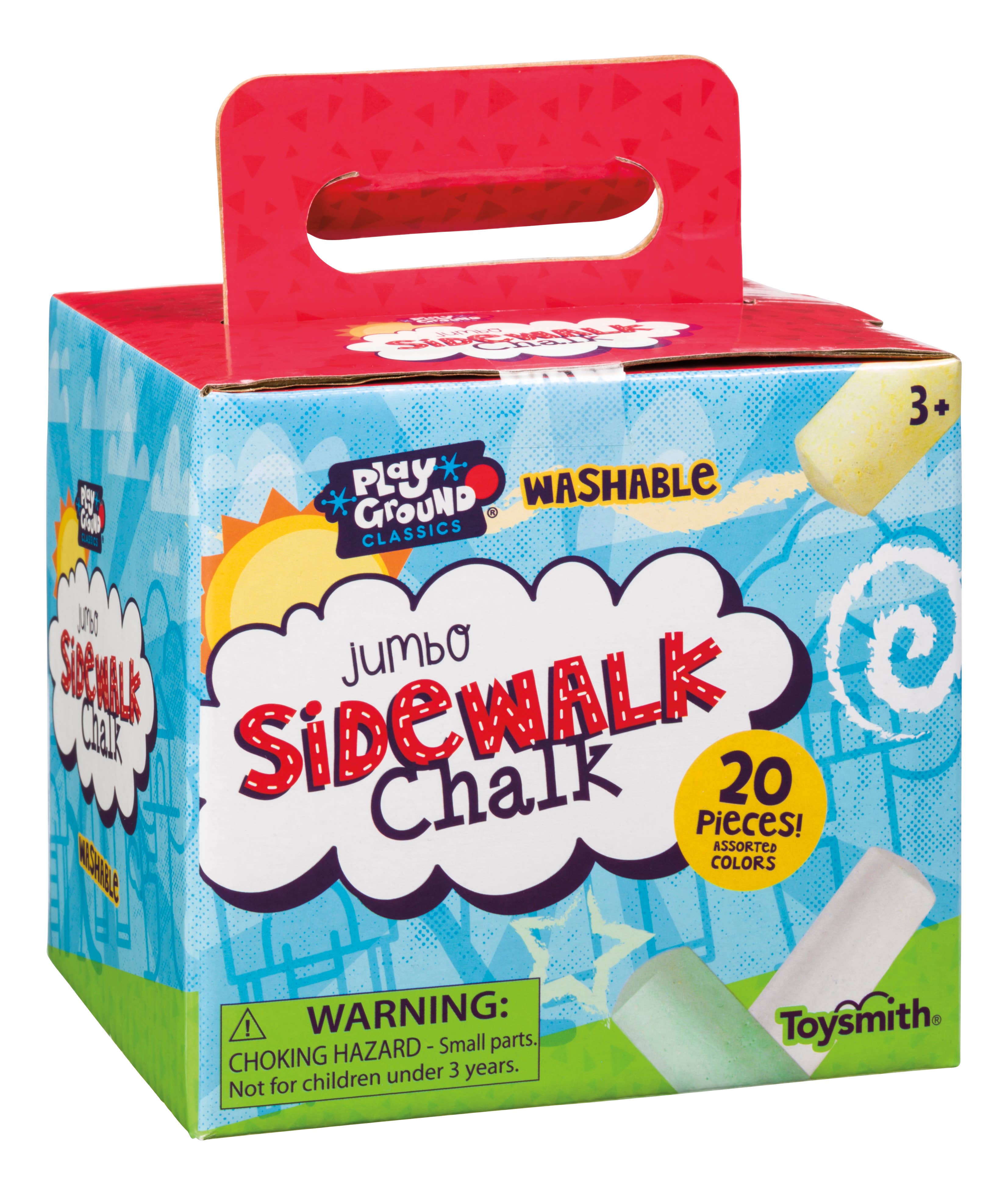 Playground Classics Jumbo Sidewalk Chalk, Assorted Colors – Young Explorers